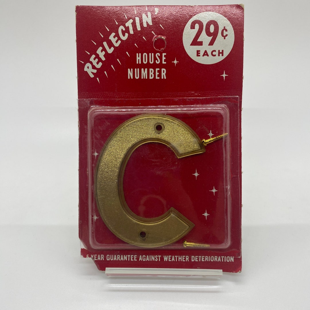 Vintage Reflective Letter C-house Numbers & Letters-circa 1960s/70s ...