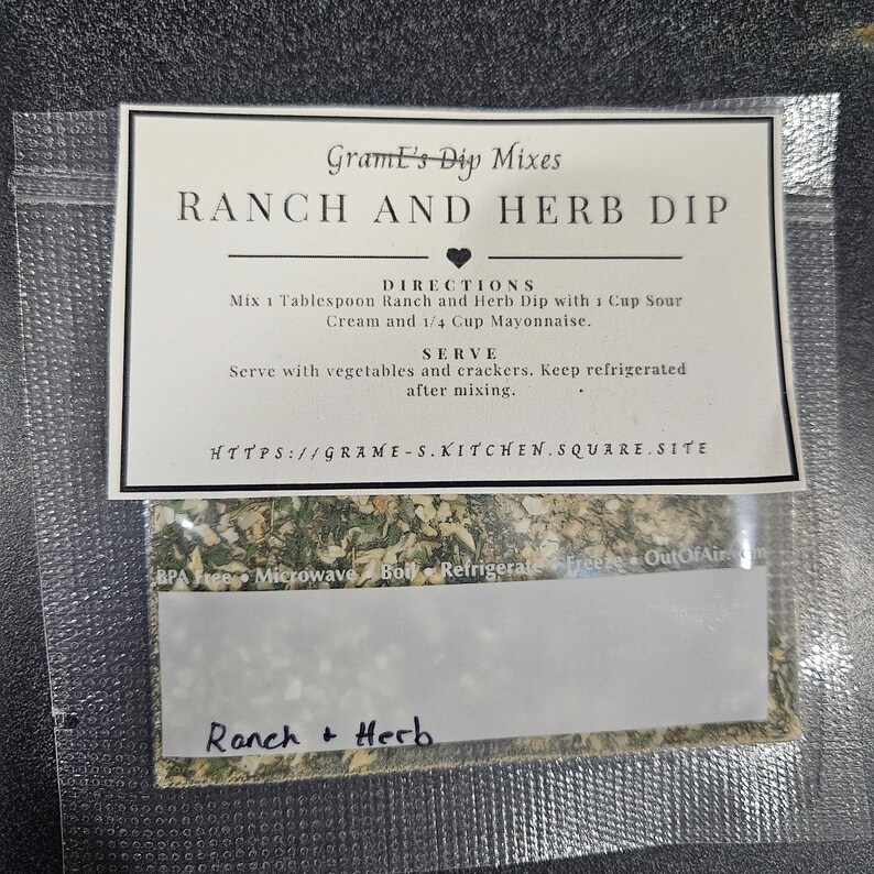 Dip Seasonings, Dip Mixes, Grame's Kitchen - Etsy
