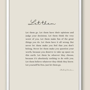Let Them Poem Print – Mel Robbins Inspired Wall Art (digital Download ...