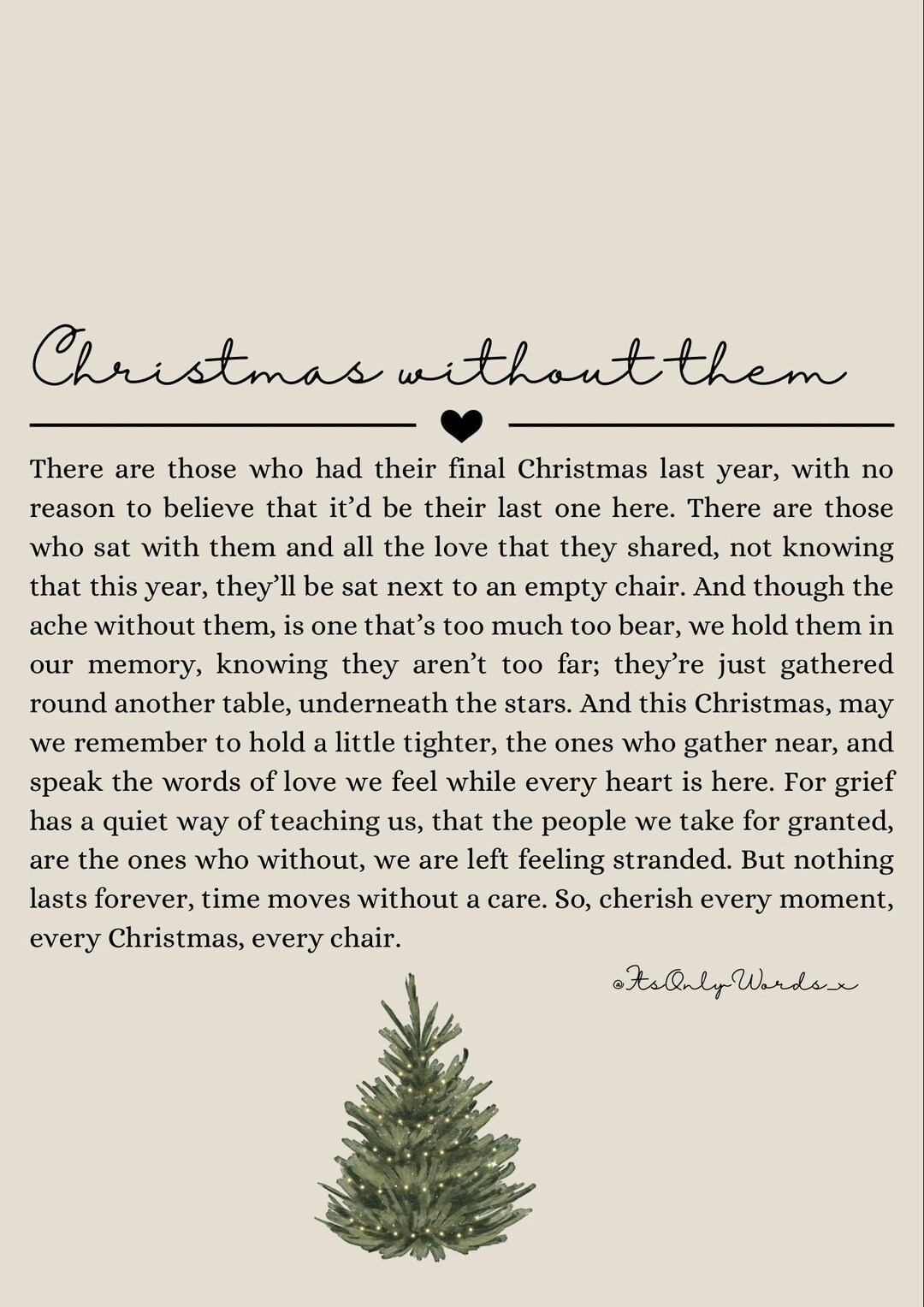 Christmas Memorial Poem Print • Bereavement Gift, Loss Remembrance - Etsy