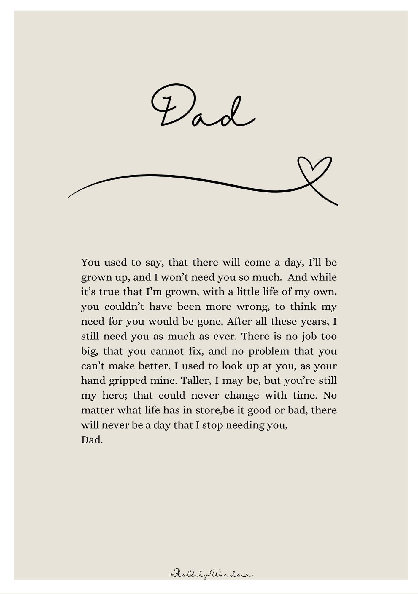 Dad Poem Print - Etsy