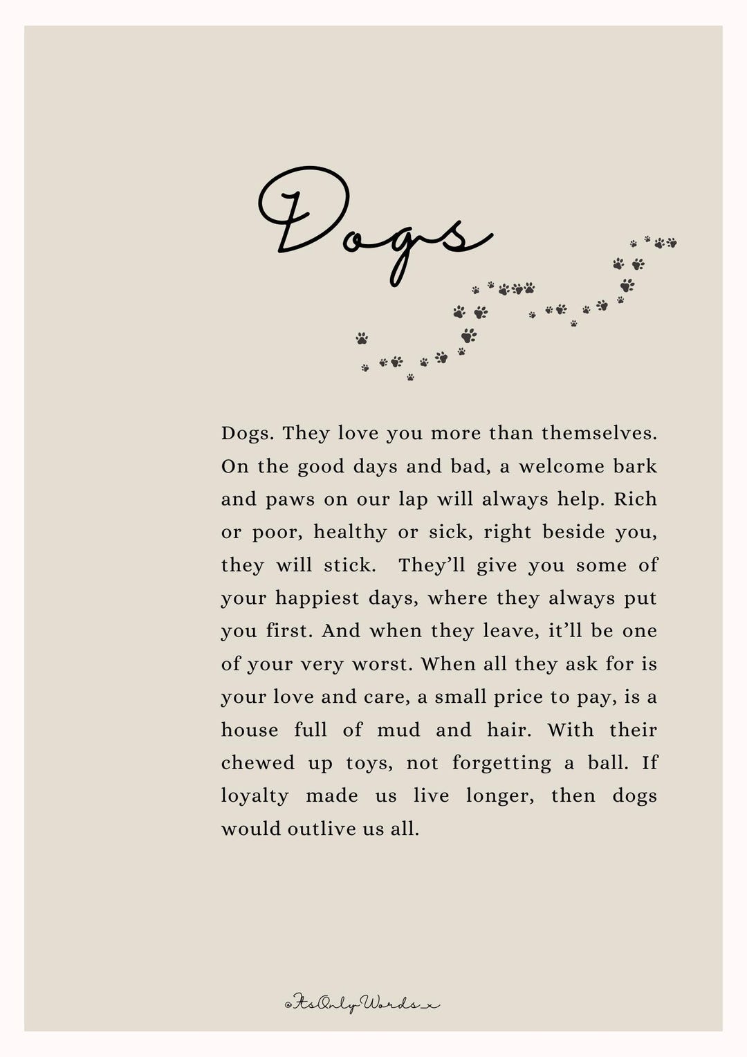 Dogs Poem Print – Pet Loss Gift – Tribute to Dog – Rainbow Bridge ...