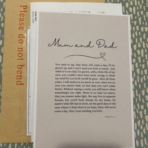 Personalized Mum and Dad Poem Print: Sentimental Family Gift - Etsy UK
