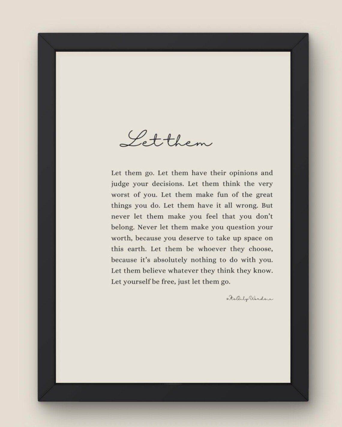 Let Them Poem Print – Mel Robbins Inspired Wall Art (digital Download ...