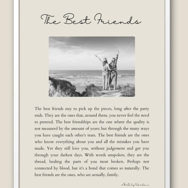 Best Friend Poem - Etsy
