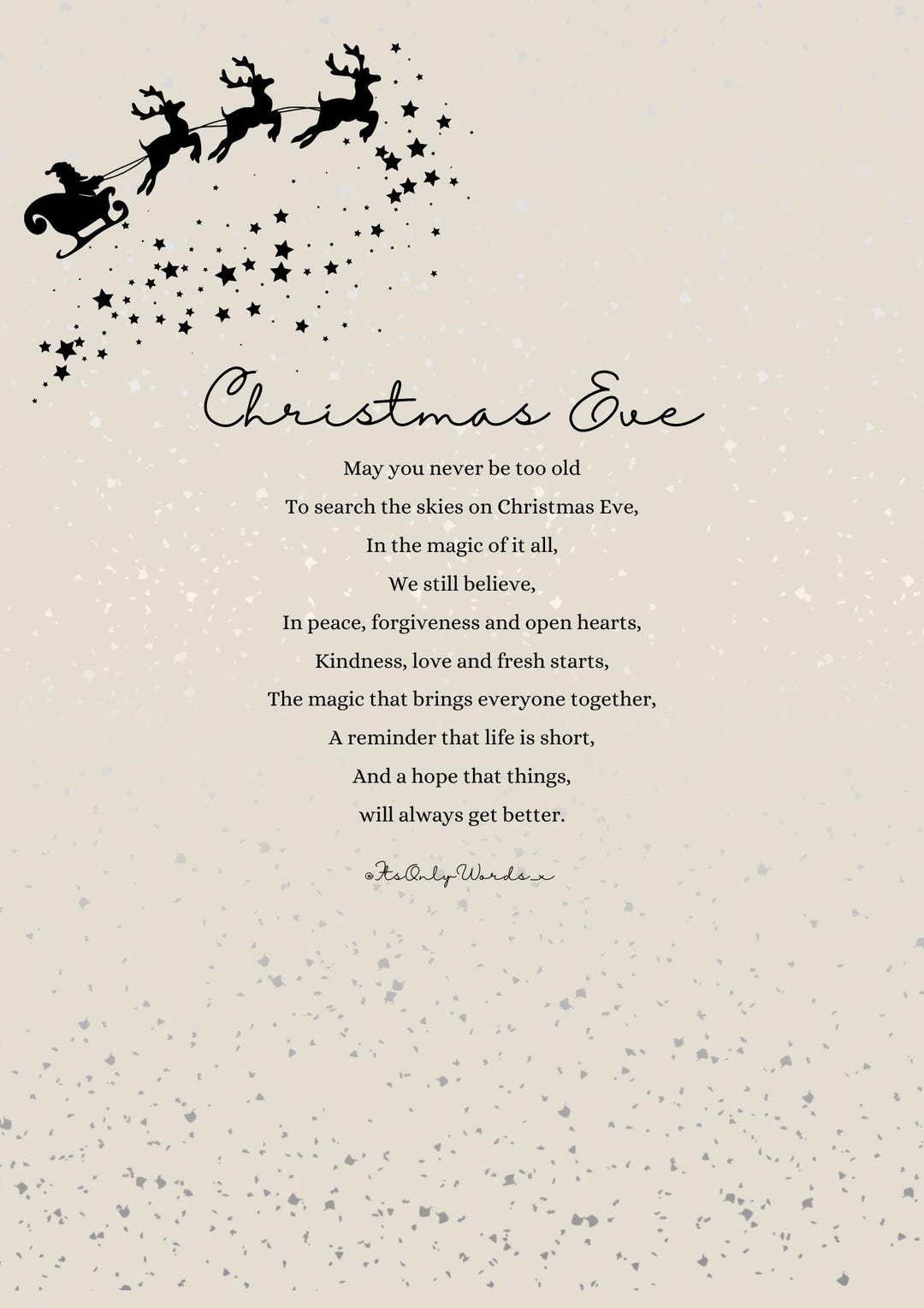 Christmas Eve Poem Print – Holiday Wall Art, Festive Home Decor - Etsy