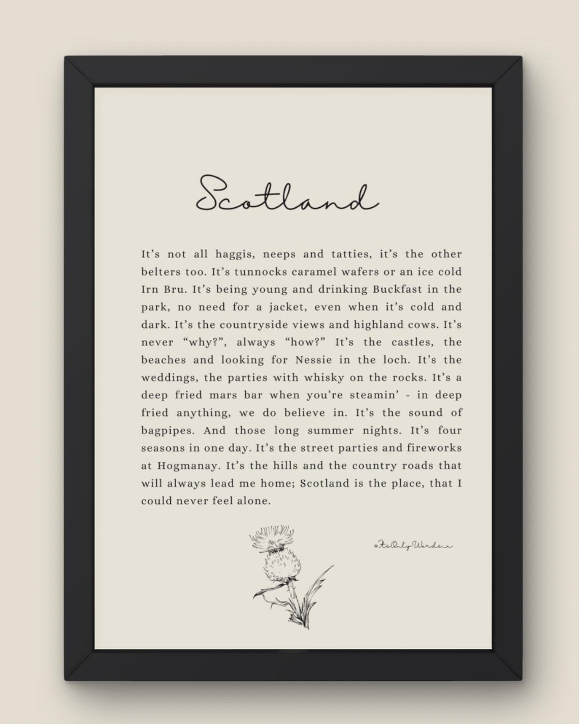 Scotland Poem Digital Print – Instant Download, Celebrate Scotland’s ...