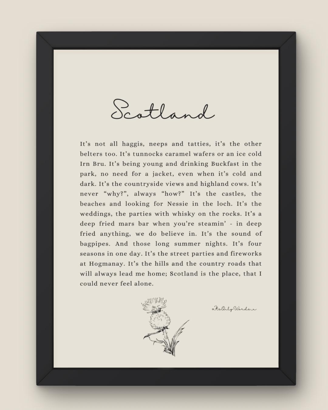 Scotland Poem Digital Print – Instant Download, Celebrate Scotland’s ...