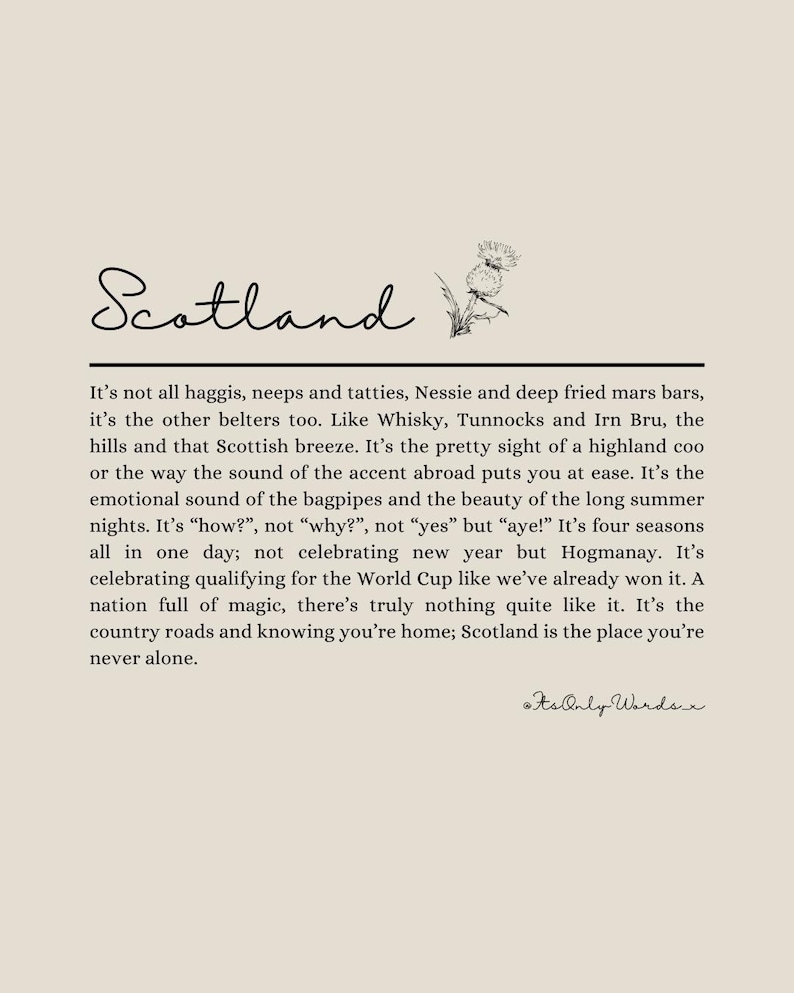 St Andrews Day Scotland Poem Digital Print – Instant Download ...