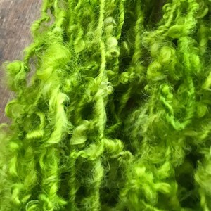 Chartreuse Lincoln Wool Locks Yarn, 20 Yards - Etsy