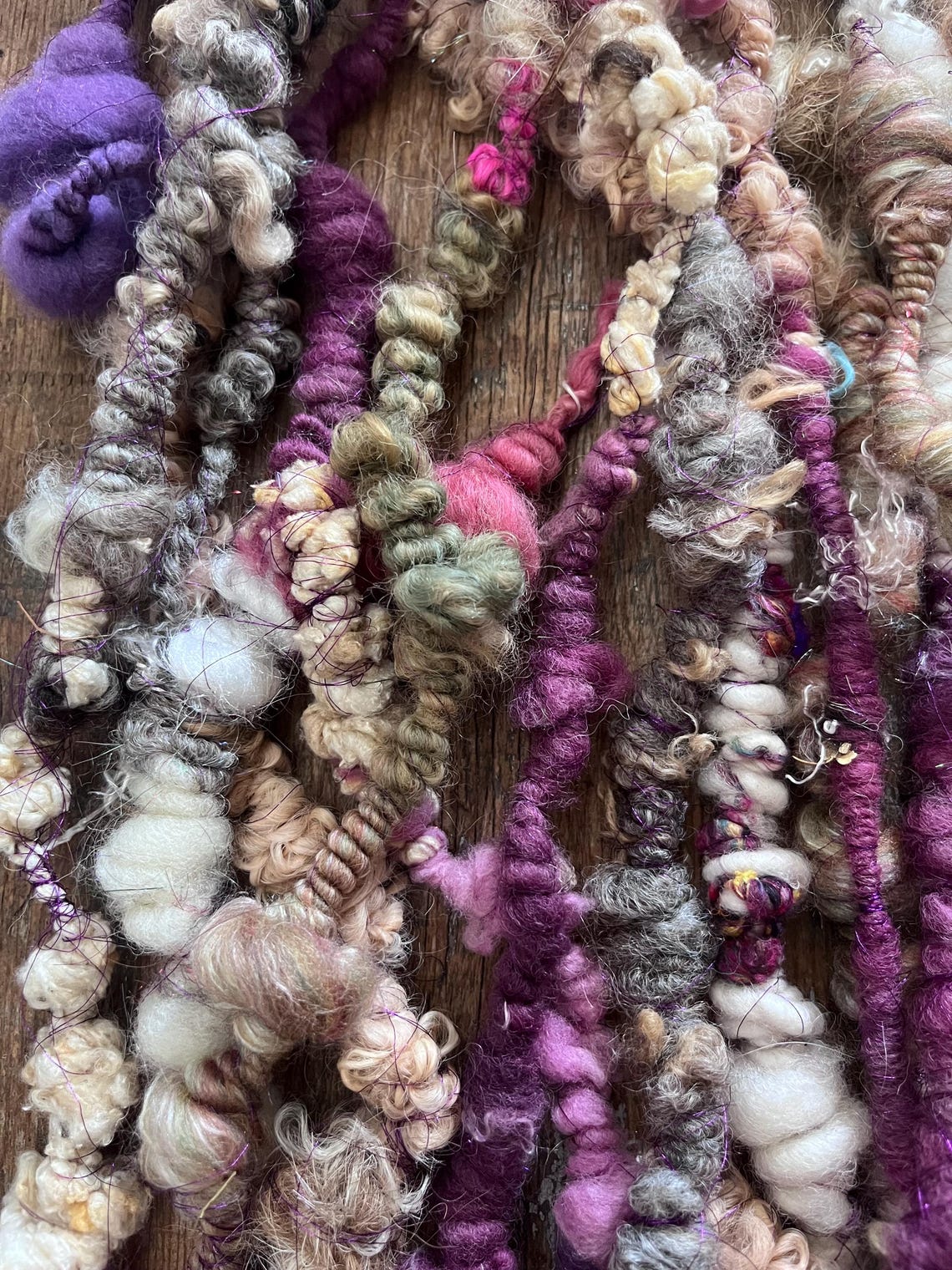 Showgirl Art Yarn: Jumbo Coiled, Handspun Chunky Texture - Etsy