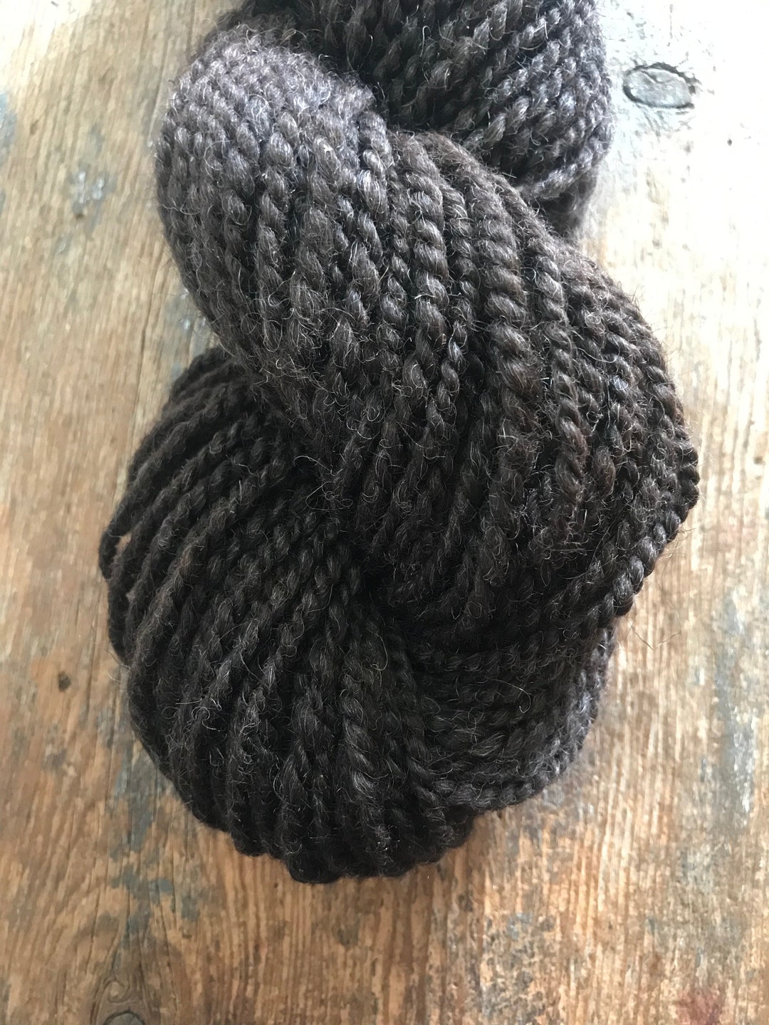 Handspun Dark Brown Shetland Wool 2 Ply Bulky Yarn, 51 Yards - Etsy