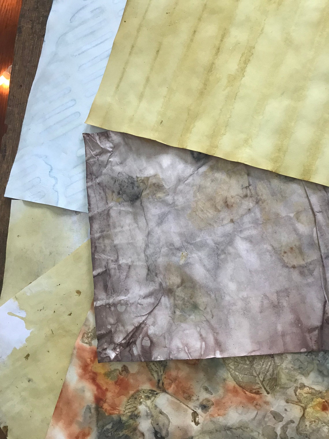 Naturally Dyed Papers 10 Pack Half Sheet - Etsy