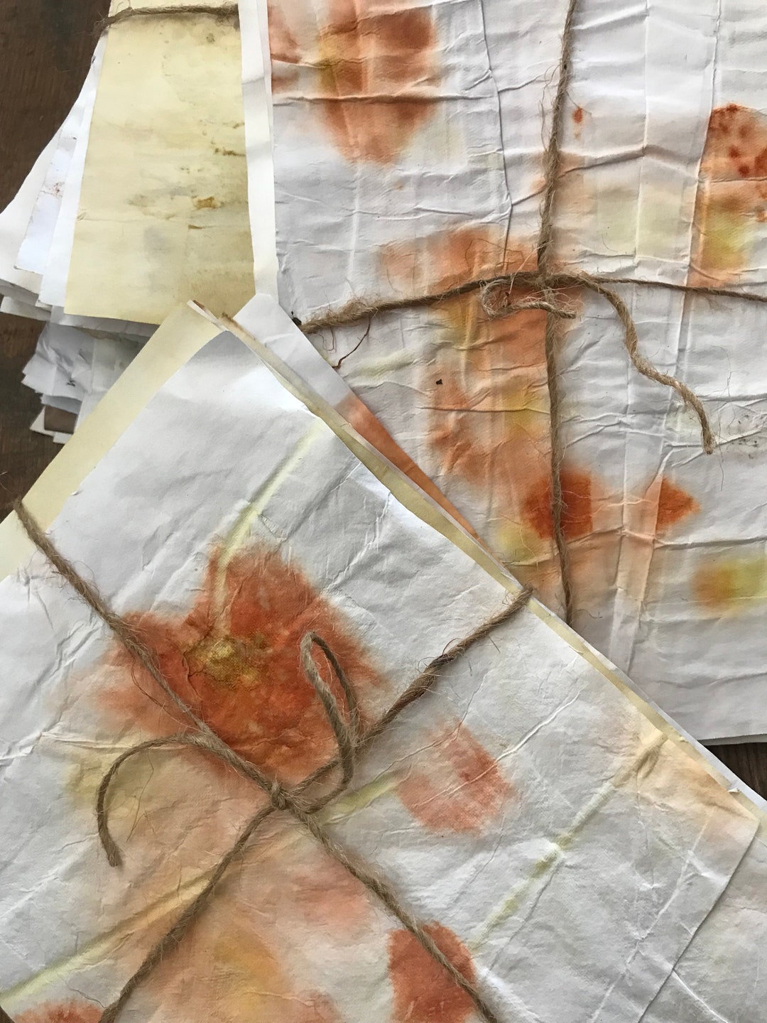 Naturally Dyed Papers, 10 Pack, Half Sheet - Etsy