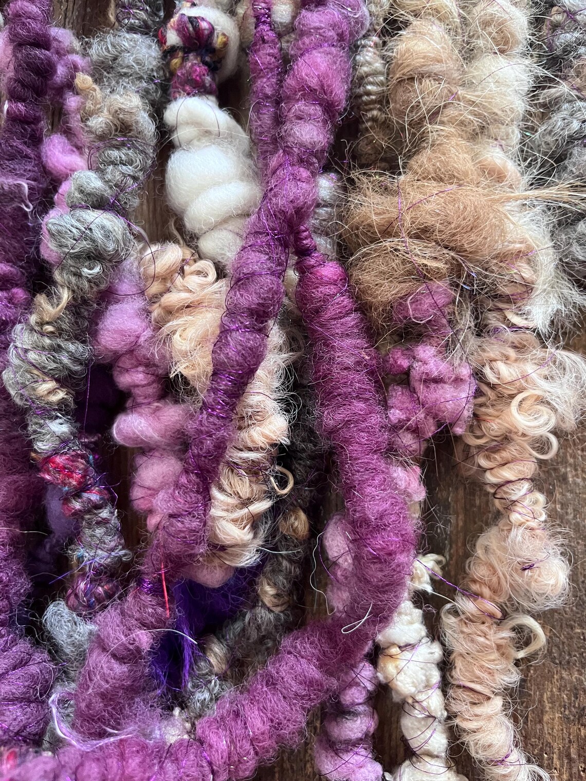 Showgirl Art Yarn: Jumbo Coiled, Handspun Chunky Texture - Etsy