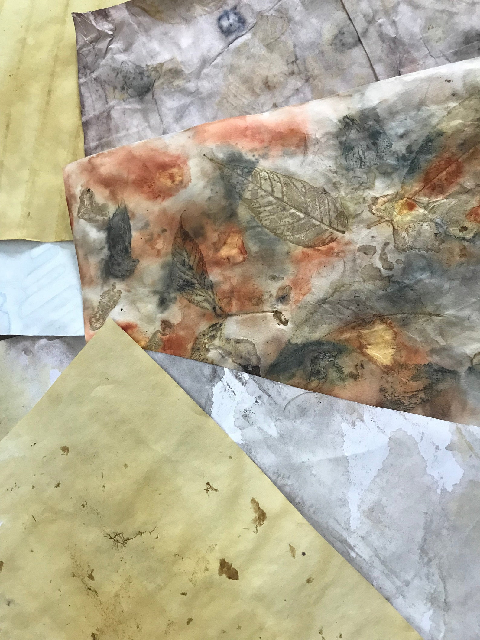 Naturally Dyed Papers 10 Pack Half Sheet - Etsy