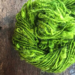 Chartreuse Lincoln Wool Locks Yarn, 20 Yards - Etsy