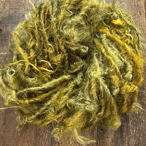 Cornucopia Mustard Yellow Mohair Art Yarn, 20 Yards - Etsy