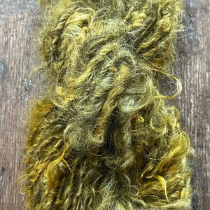 Cornucopia Mustard Yellow Mohair Art Yarn, 20 Yards - Etsy