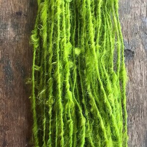 Chartreuse Lincoln Wool Locks Yarn, 20 Yards - Etsy