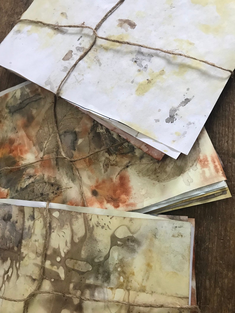 Naturally Dyed Papers 10 Pack Half Sheet - Etsy