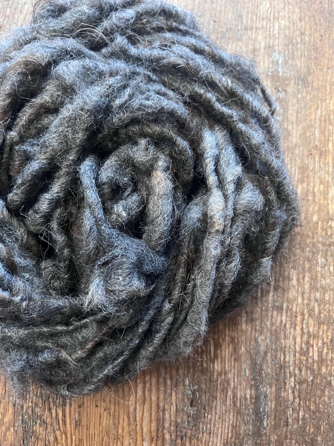 Soft Lofty “asha” Grey Llama Lockspun Yarn, 20 Yards - Etsy UK