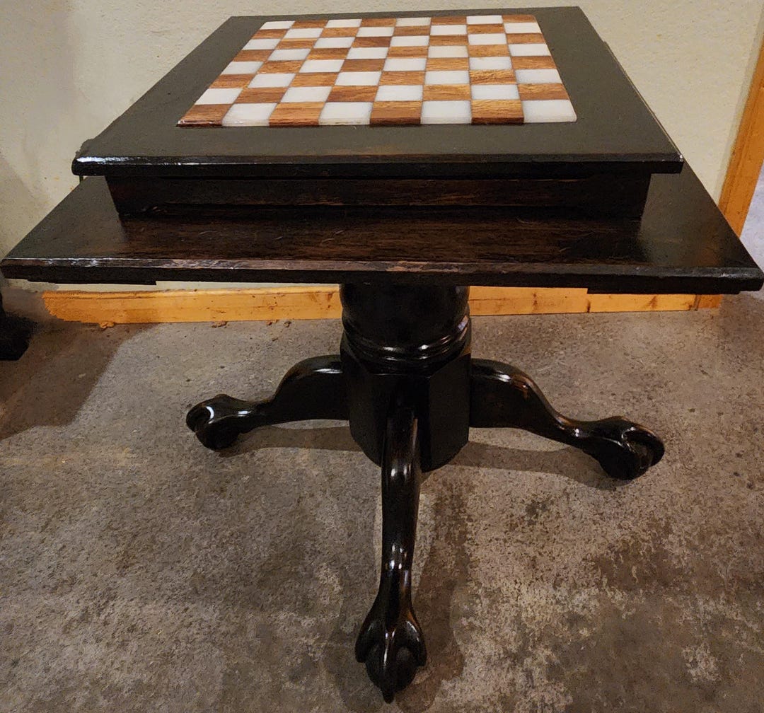Handmade Chess/checkers Table - Etsy