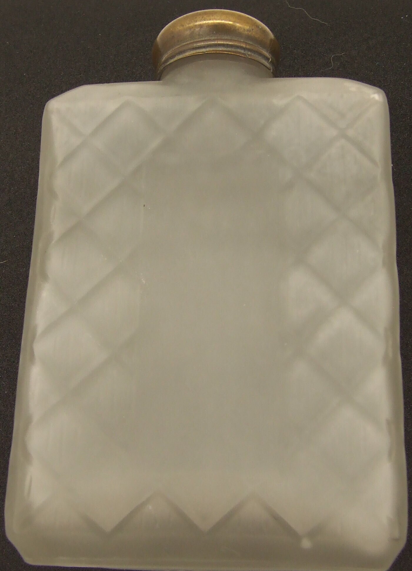 Vintage Glass Talcum or Loose Powder Shaker With a Brass-coloured Lid ...