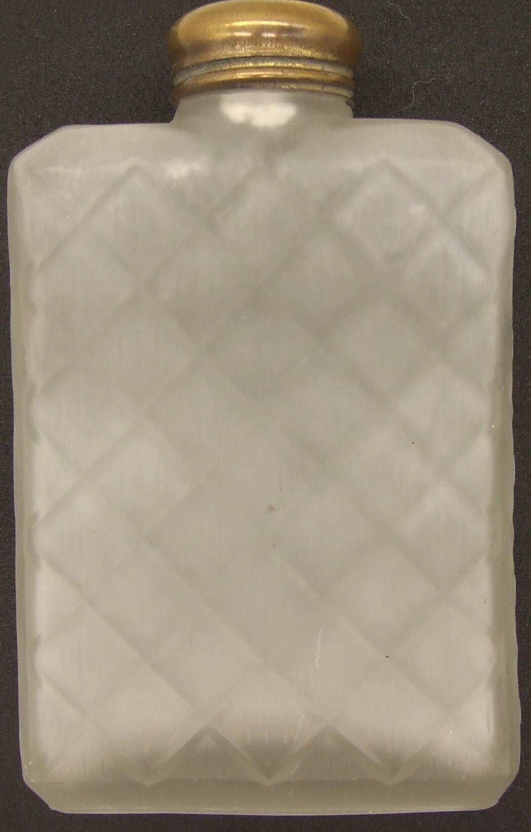 Vintage Glass Talcum or Loose Powder Shaker With a Brass-coloured Lid ...