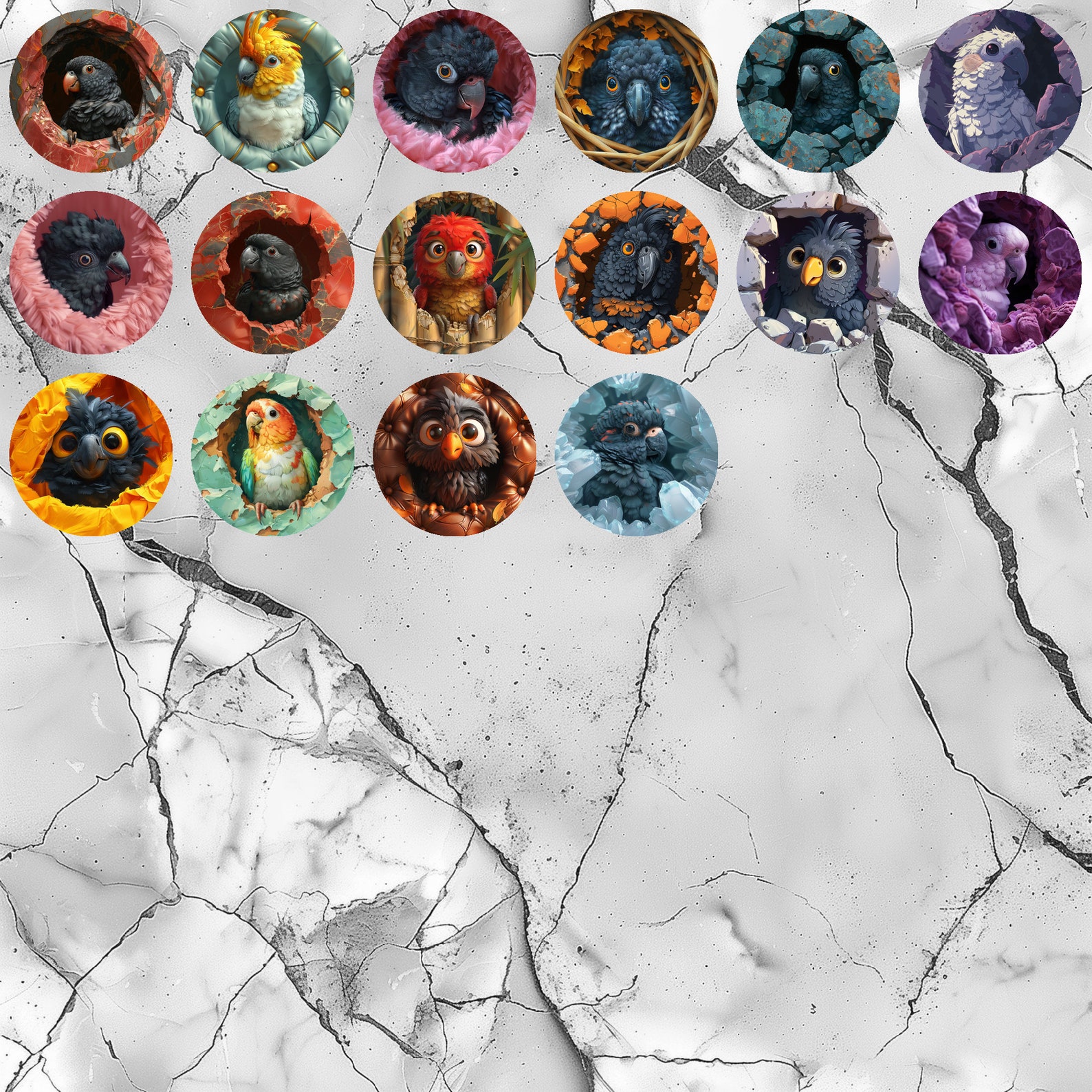 Parrot Wallcrack 160 Coaster Designs, Unique Car Coaster, Car Coaster ...