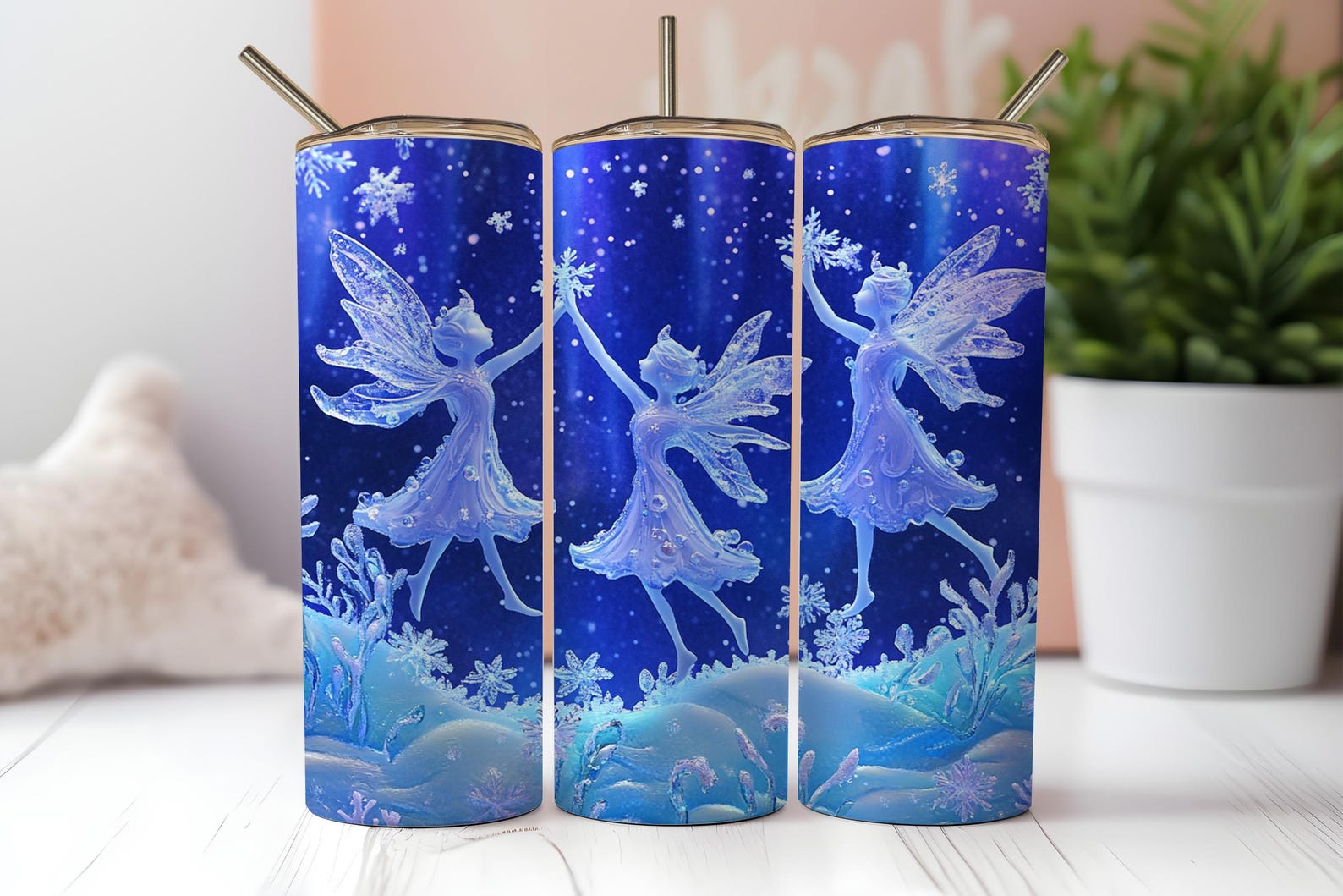 Frost Fairies, 280 Designs, Tumbler Design Bundle, 20oz Skinny Tumbler ...