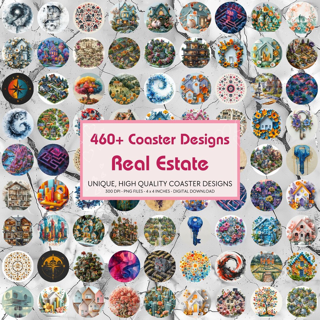Real Estate, 460 Designs, Coaster Designs, Unique Car Coaster, Car ...