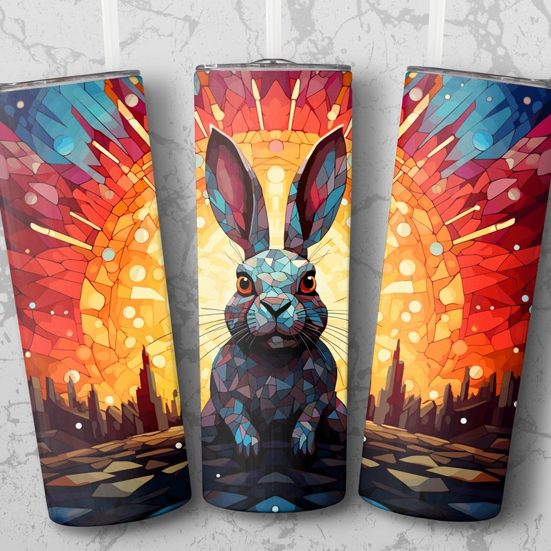 Rabbit Mosaic - Etsy