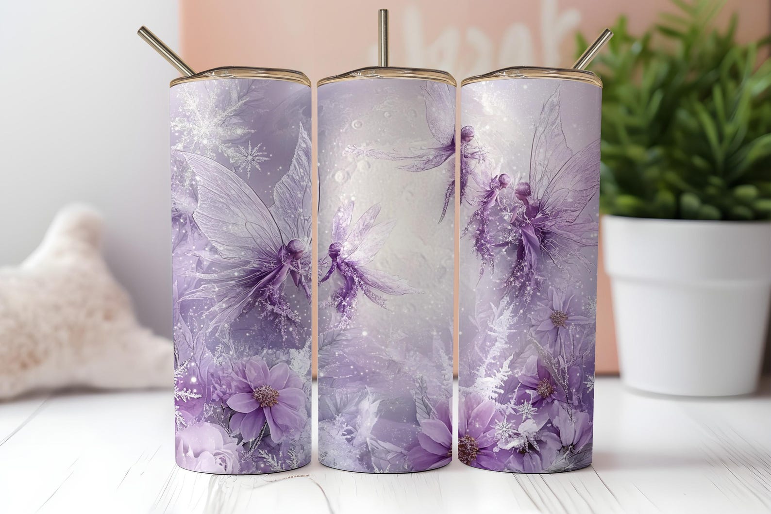 Frost Fairies, 280 Designs, Tumbler Design Bundle, 20oz Skinny Tumbler ...