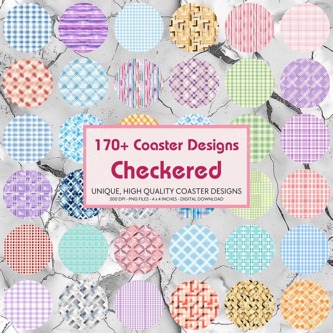 Checkered, 170 Designs, Coaster Designs, Unique Car Coaster, Car ...