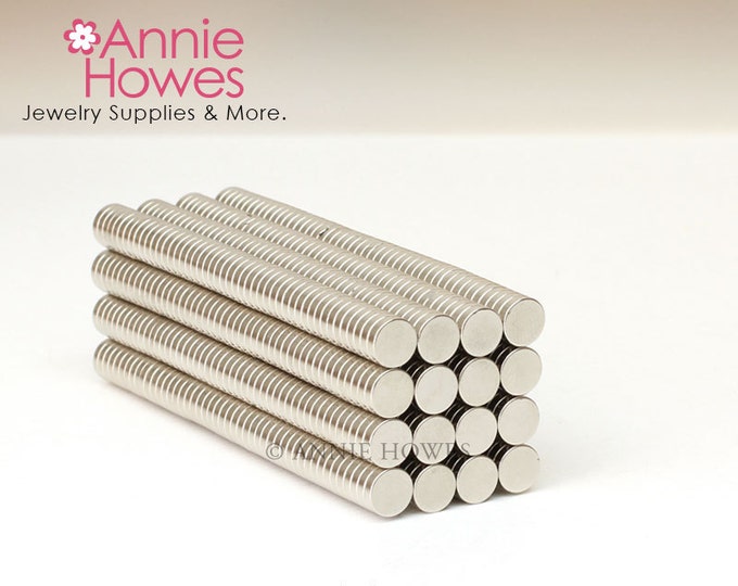 100 Pack 1/4 in Neodymium Magnets - 1/4 X 1/16 Inch. Super Strong ...