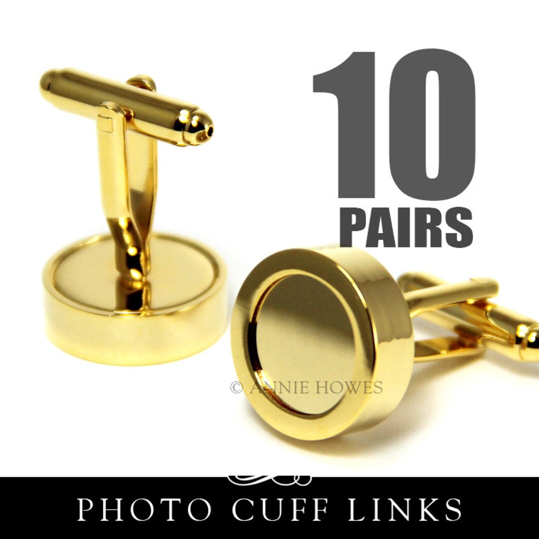 Gold Photo Cuff Links. Make Your Own DIY Custom Photo Cuff Links for ...