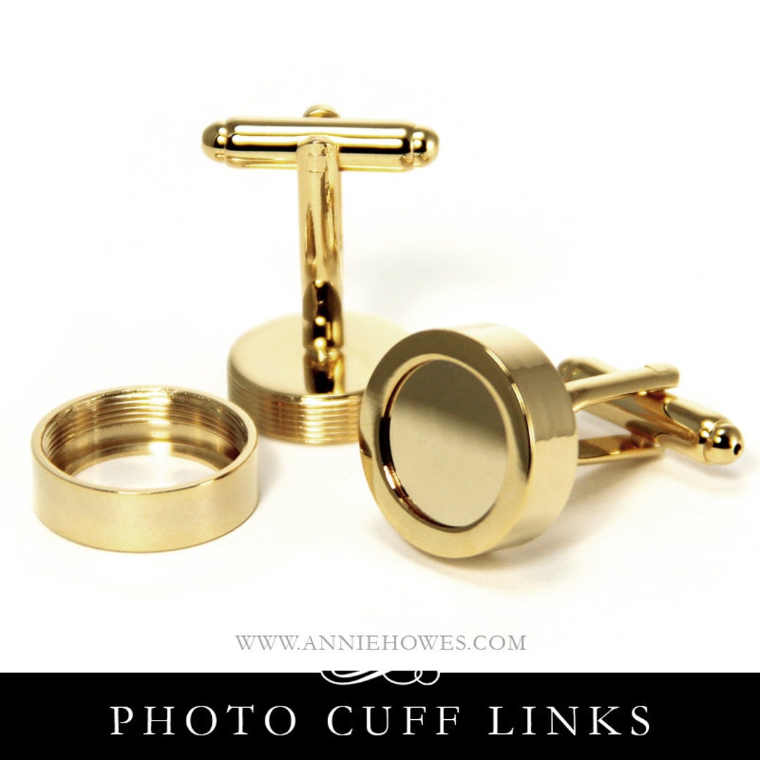 Gold Photo Cuff Links. Make Your Own DIY Custom Photo Cuff Links for ...