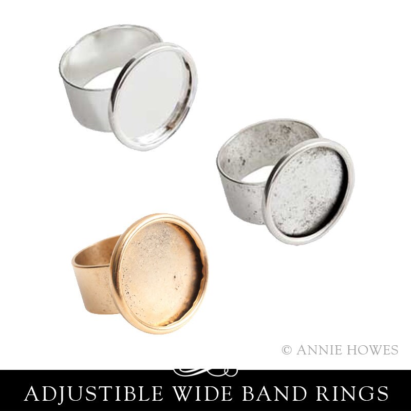 Wide Bezel Ring - Etsy