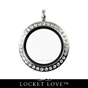 Floating Locket Crystal Framed Memory/journey Locket Customized With ...