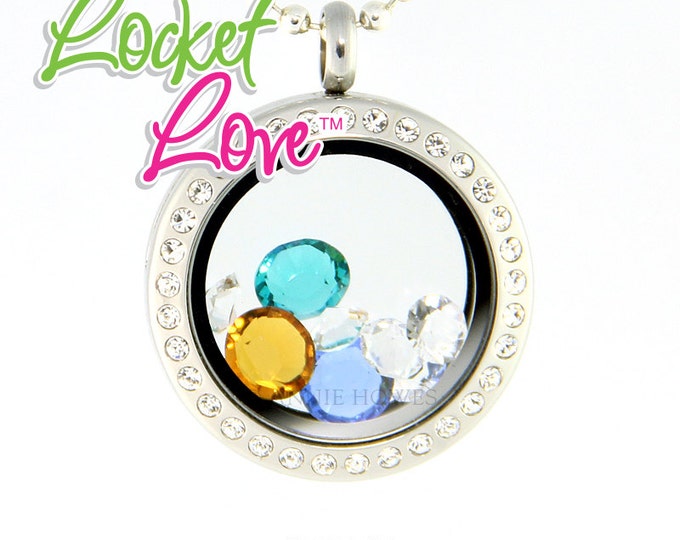 Floating Locket Crystal Framed Memory/journey Locket Customized With ...