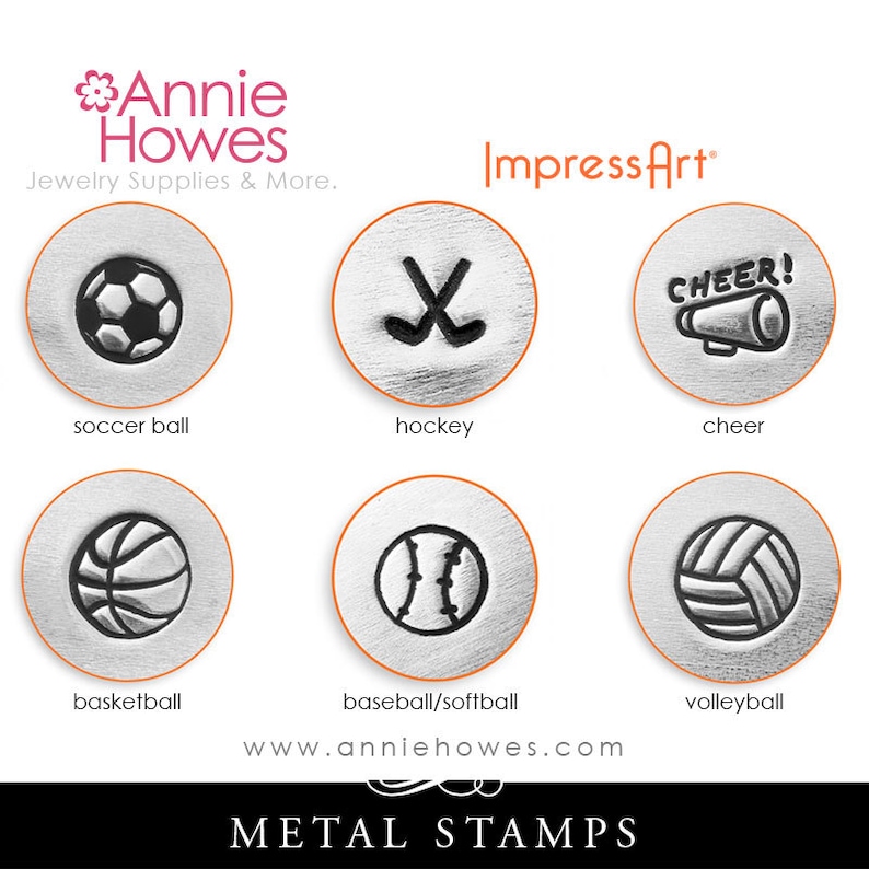 Sports Theme Metal Stamp Sports Design Stamps Baseball | Etsy