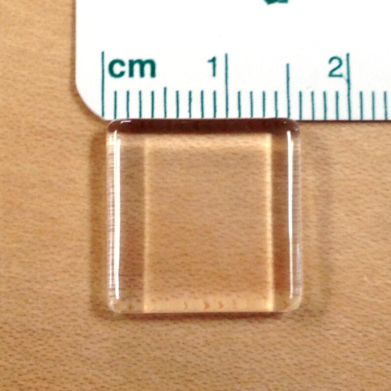 16mm Clear Square Glass Shapes. Clear Glass Tiles for Pendants - Etsy