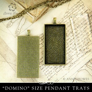 1x2 Inch Rectangle Pendant Settings Blanks. Fits 1x2 Glass. Silver ...