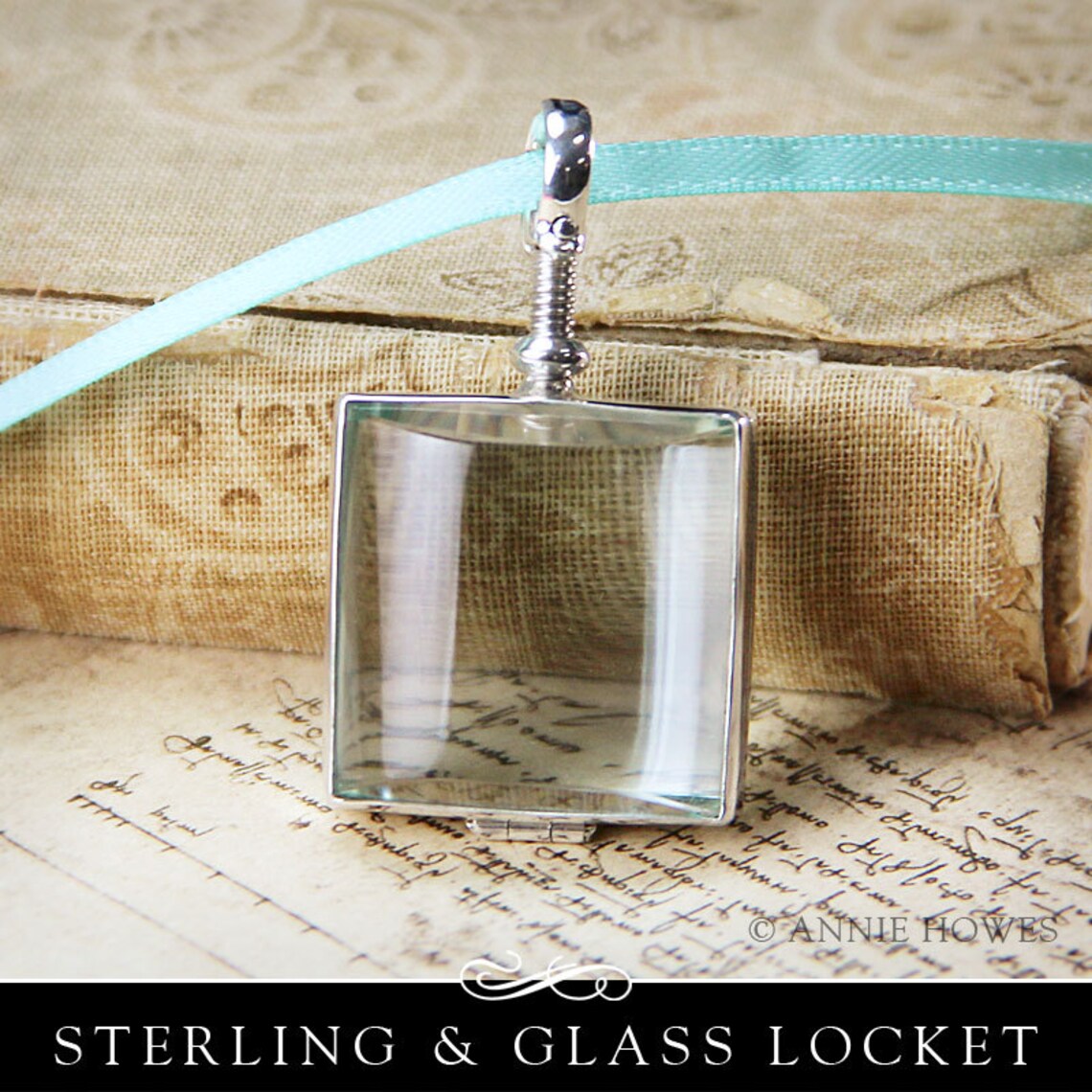 Sterling Silver Glass Locket Pendant. Wedding Bouquet Charm. - Etsy