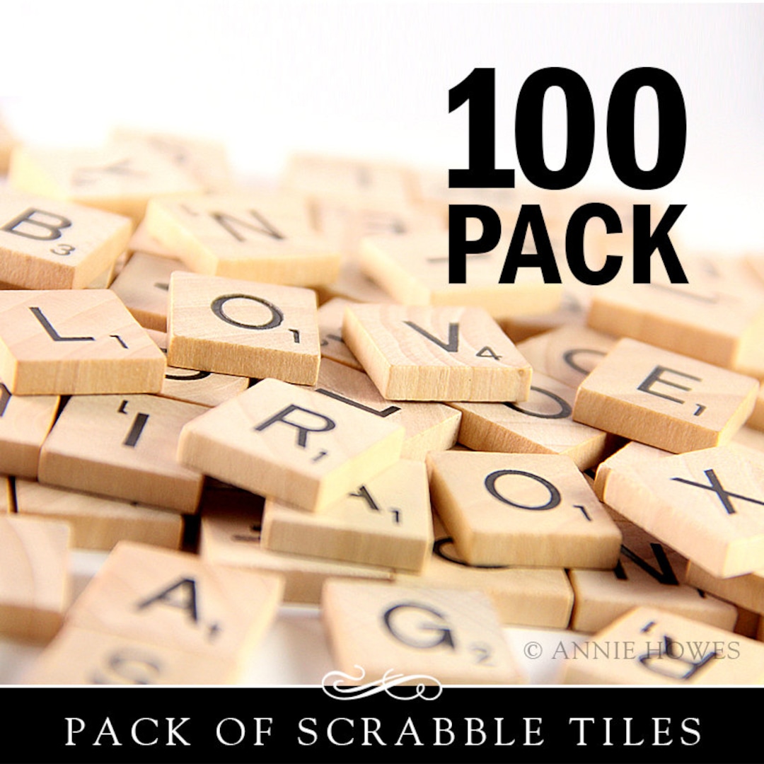 100 Pack Scrabble Tiles Scrabble Pendant Supplies. New. Never Used ...