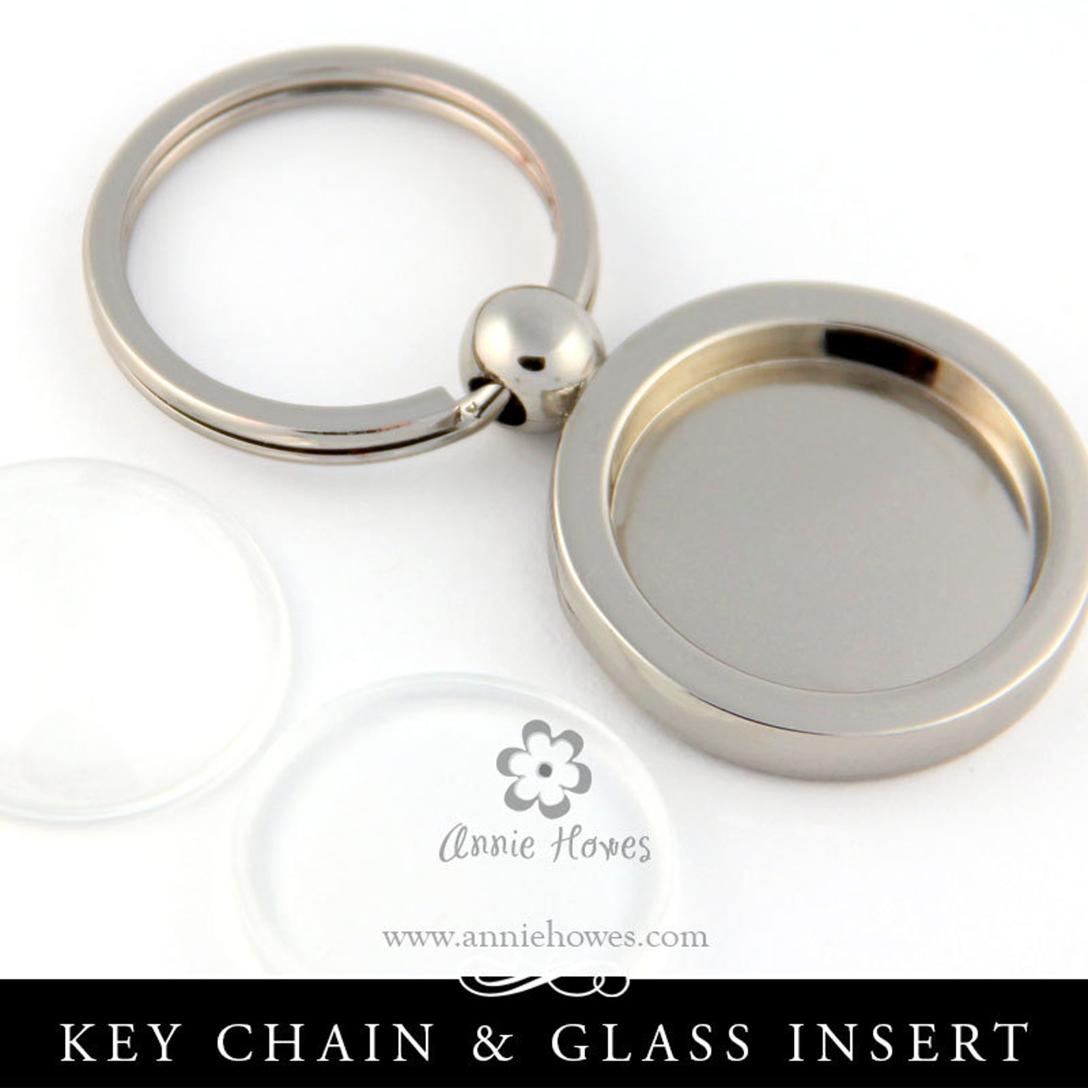 Photo Key Ring Keychain With Glass Insert. Create Your Own Custom Image ...