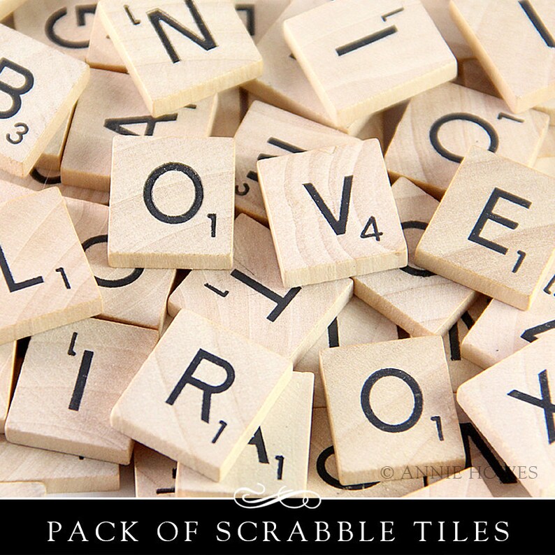 100 Pack Scrabble Tiles Scrabble Pendant Supplies. New. Never Used ...