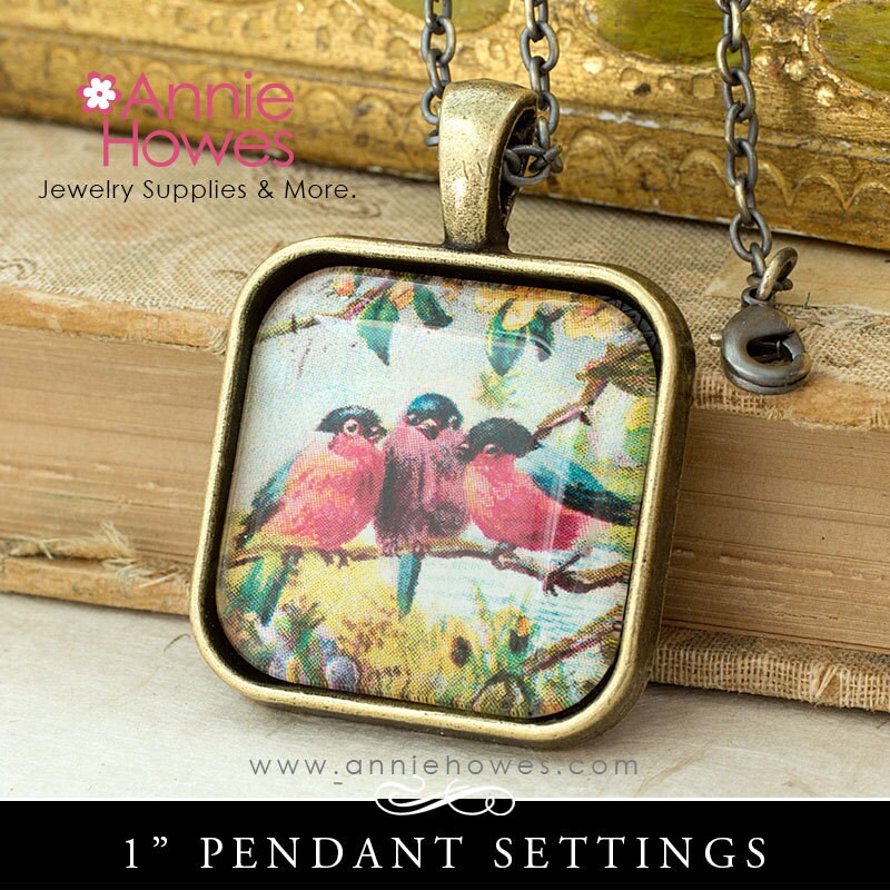 25mm Square Pendant Settings Blanks Setting Square PUFFY - Etsy