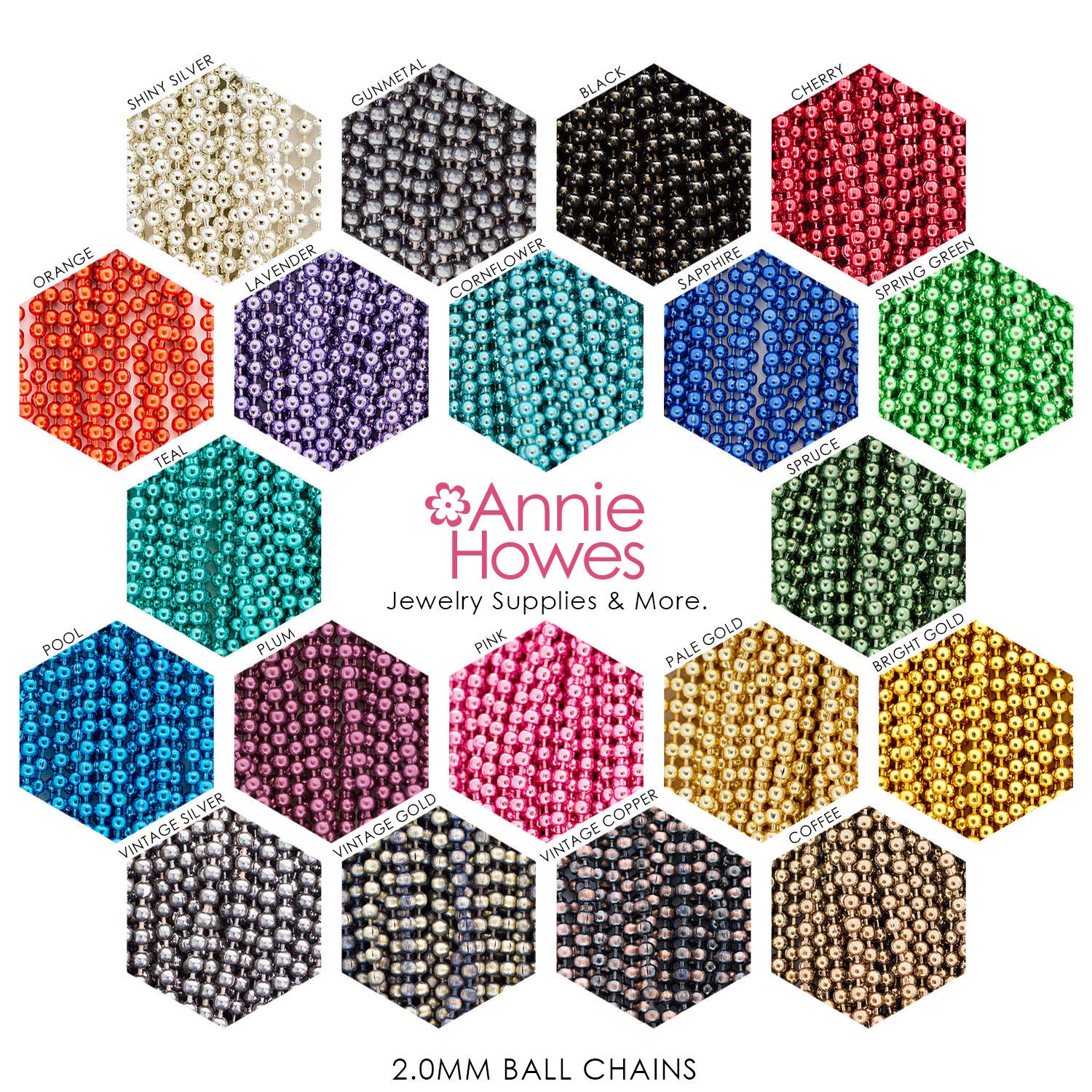 Ball Chain Necklaces 2.0mm Colored Ball Chains. Pendant Chain. | Etsy
